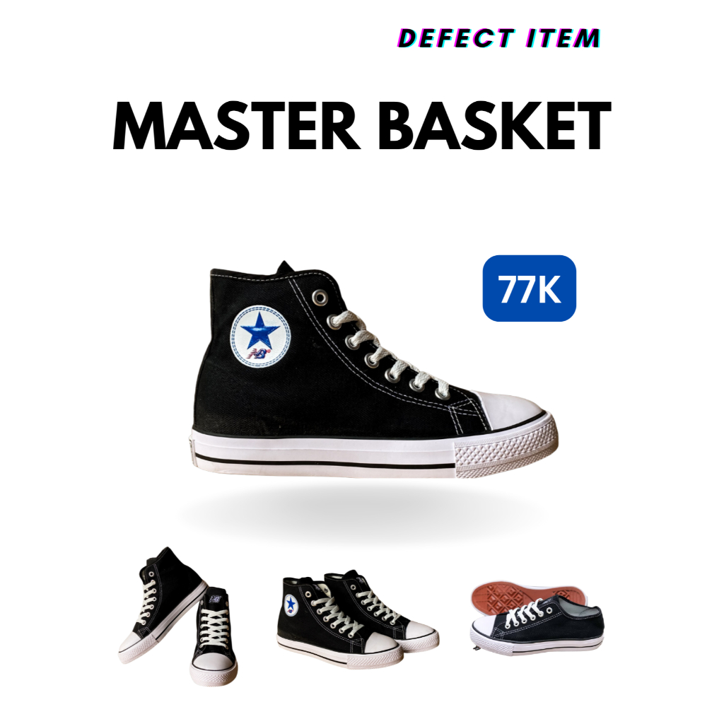 Jual Sepatu Warrior Master Basket MB Sepatu Sekolah Anak Hitam Putih ...