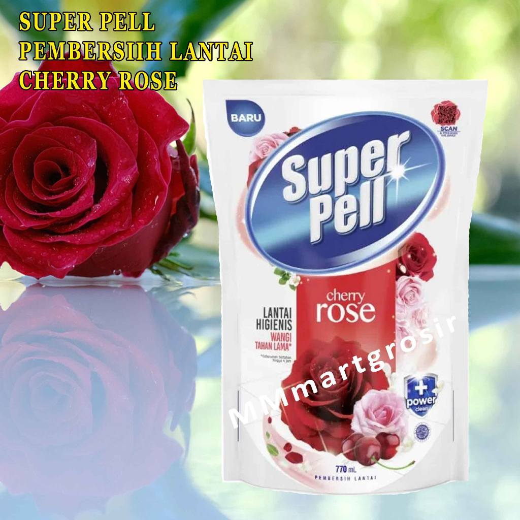 Jual Super Pell/ Pembersih Lantai/ Aroma Cherry Rose/ 770ml | Shopee Indonesia