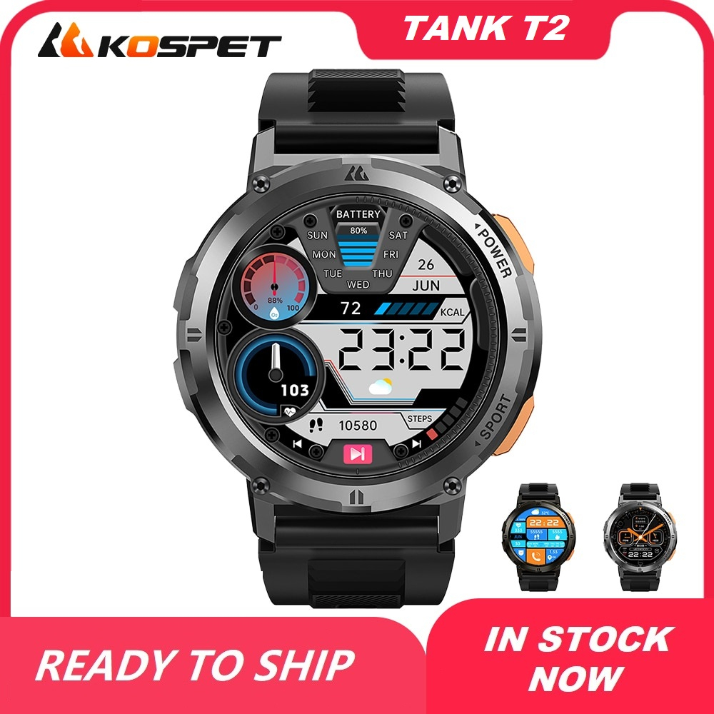 Jual KOSPET TANK T2 Ultra Military Smartwatch AMOLED Display AI Voice ...