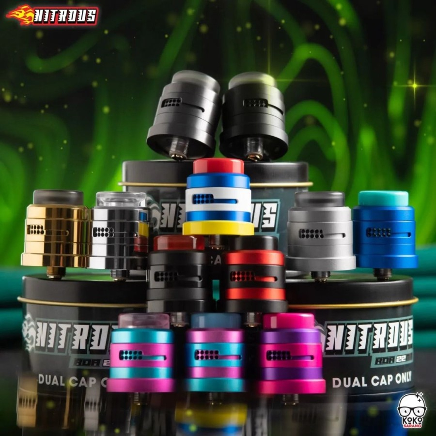 Jual Nitrous DUAL CAP ONLY RDA 22MM by Sarang Vapers x Damn Vape | Shopee Indonesia