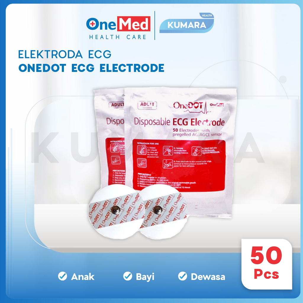 Jual ONEMED - Onedot ECG Disposable Electrode / Elektroda ECG Pack ...