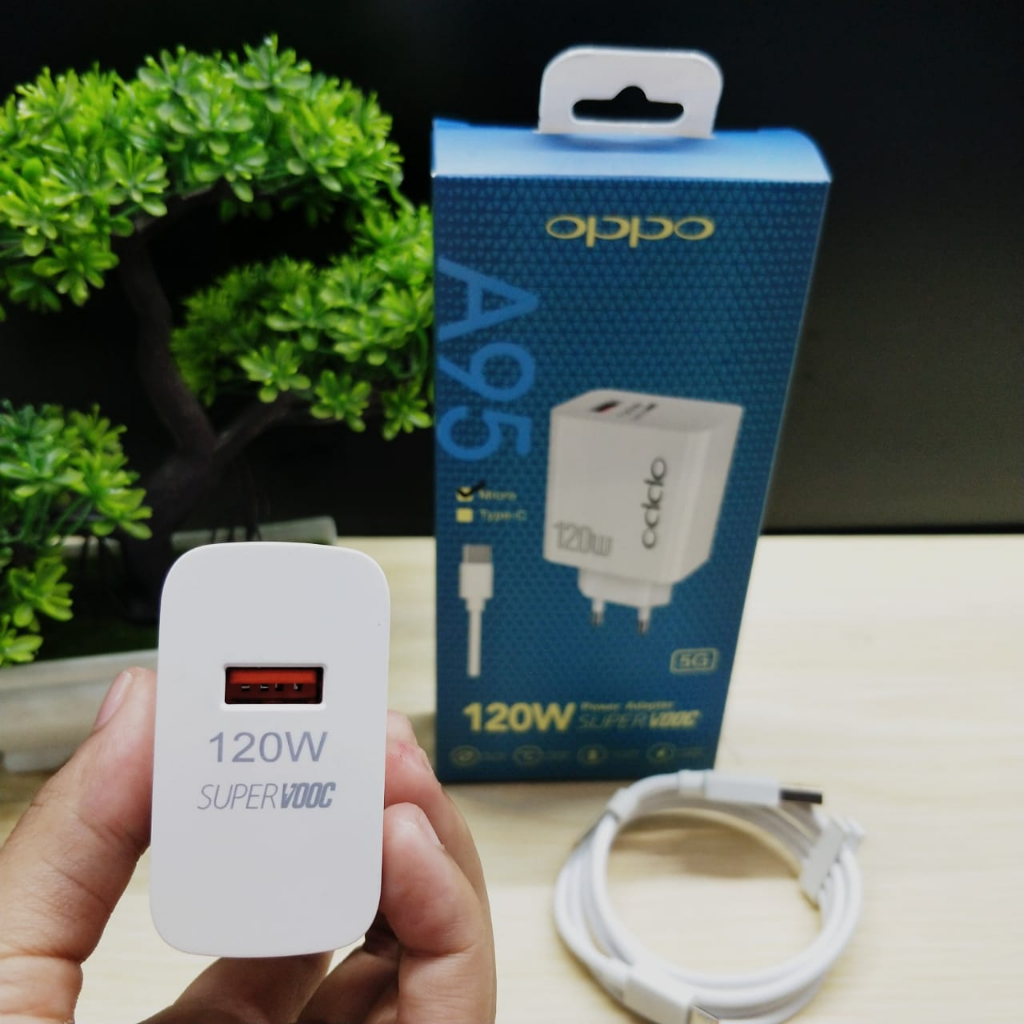 Jual CHARGER OPPO A95 SUPERVOOC 120W FAST CHARGING MICRO TYPE C PROMO ...