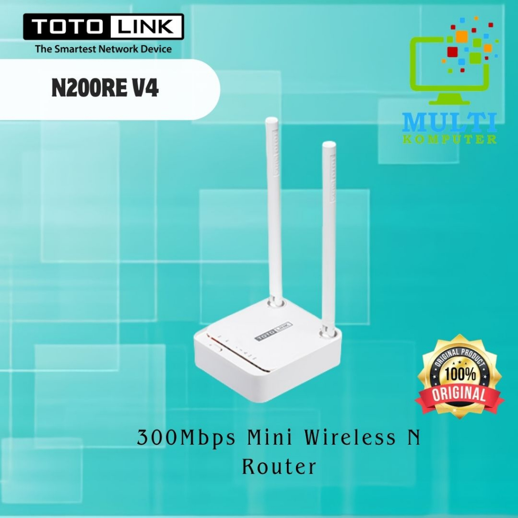 Jual Router Wireless N Mini 300Mbps - TOTOLINK N200RE v4 - N200RE V4 | Shopee Indonesia