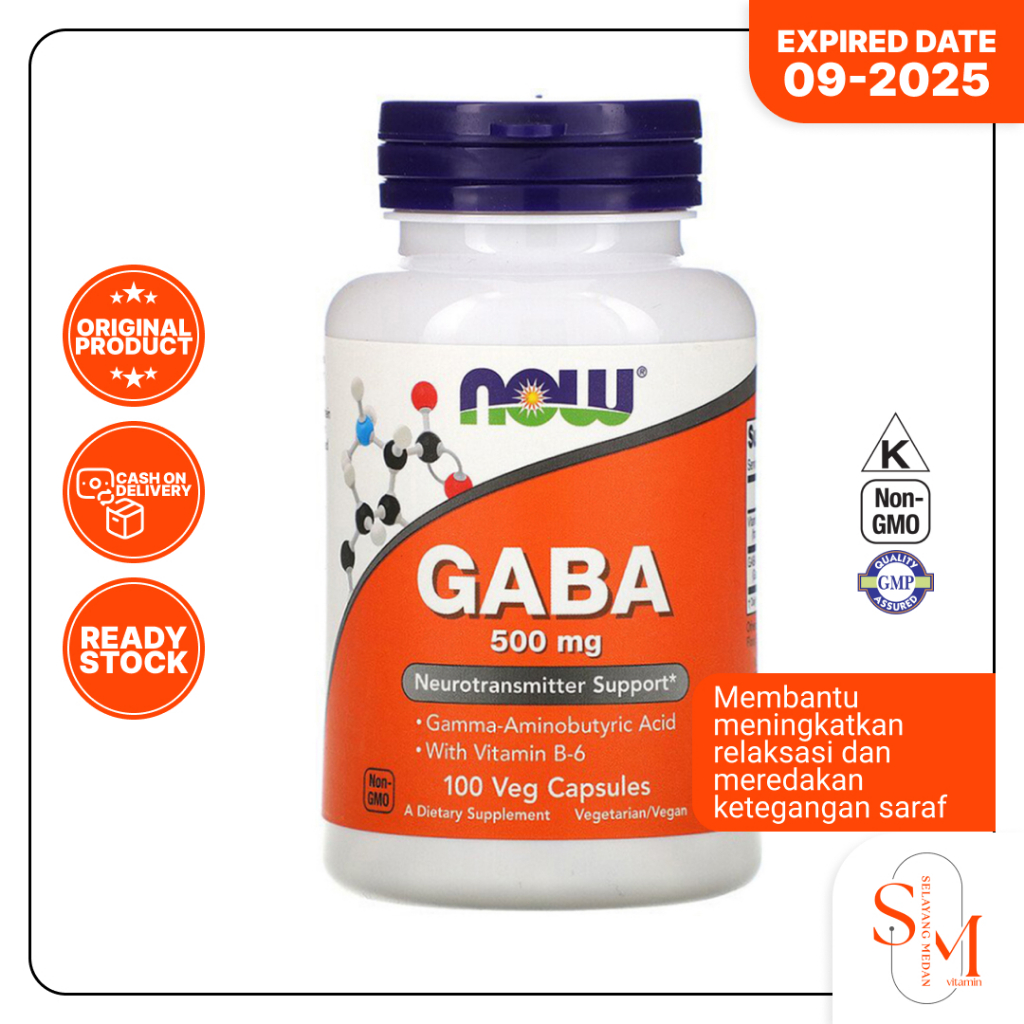 Jual Vitamin Now Gaba 500 mg Isi 100 Capsules - Suplemen untuk ...