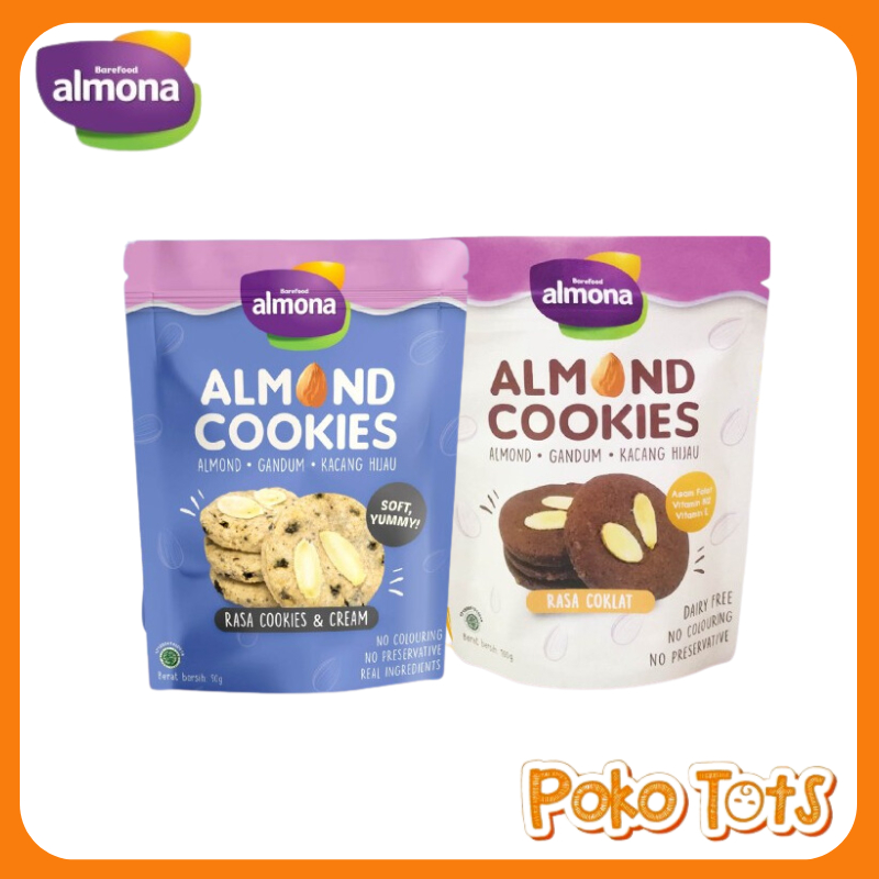 Jual Almona Almond Cookies Rasa Cokelat 100gr Snack Sehat Almona ...