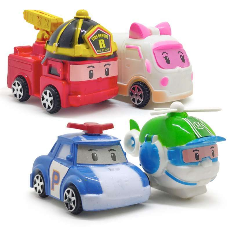 Jual Mainan Anak Mobil Mobilan Mini Robocar Poly SET 4PCS | Shopee ...