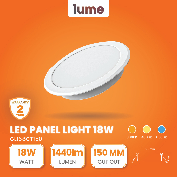 Jual lume Led Downlight Lampu Panel Inbow 18W 18 W 18WATT 18 WATT ...