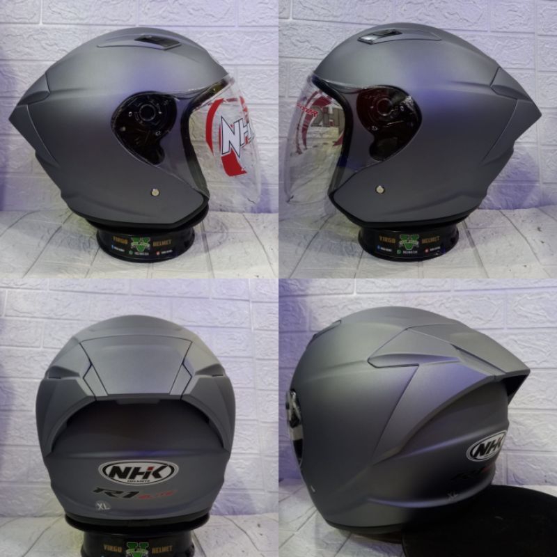 Jual HELM NHK R1 ELITE SOLID DARK GREY DOFT NHK R1 ELITE ORIGINAL ...