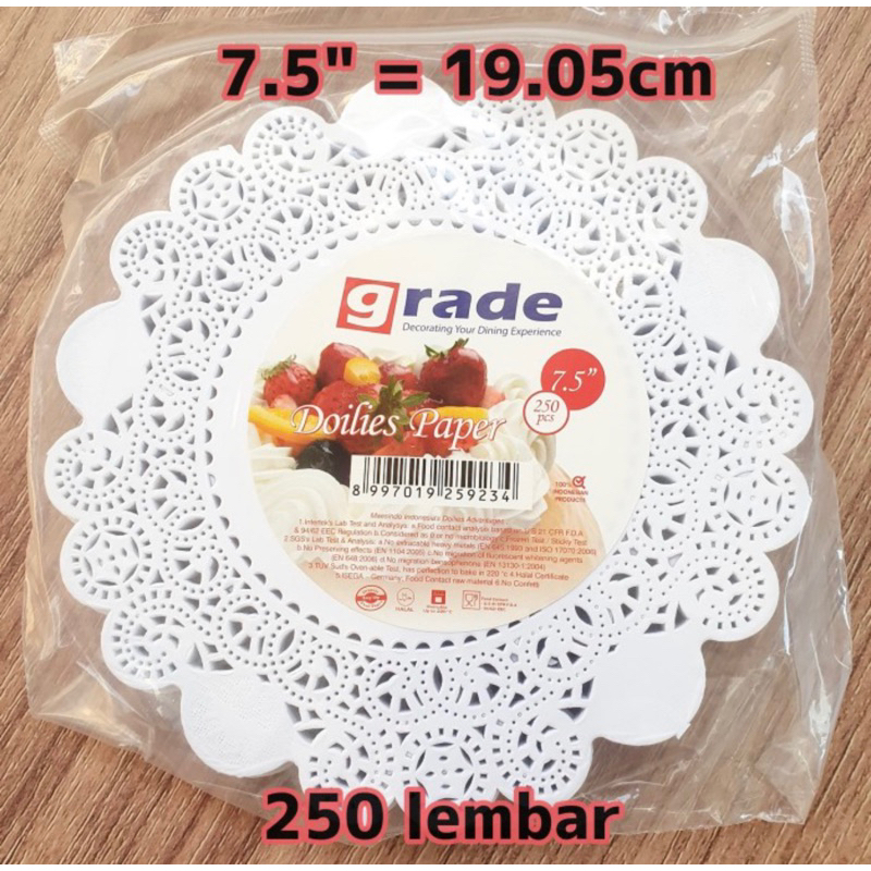 Jual Kertas Renda Alas Kue Bulat 7,5” - Doyleys / Doilies Paper Grade ...