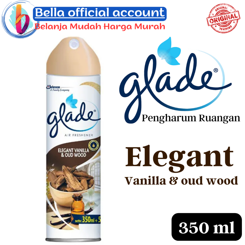 Jual Glade Aerosol Elegant Vanilla & Oud Wood Pengharum Ruangan 350 ml | Shopee Indonesia