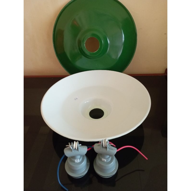 Jual SET KAP HIJAU & FITTING BESI E27/SET KAP LAMPU JALAN + FITTING BESI | Shopee Indonesia