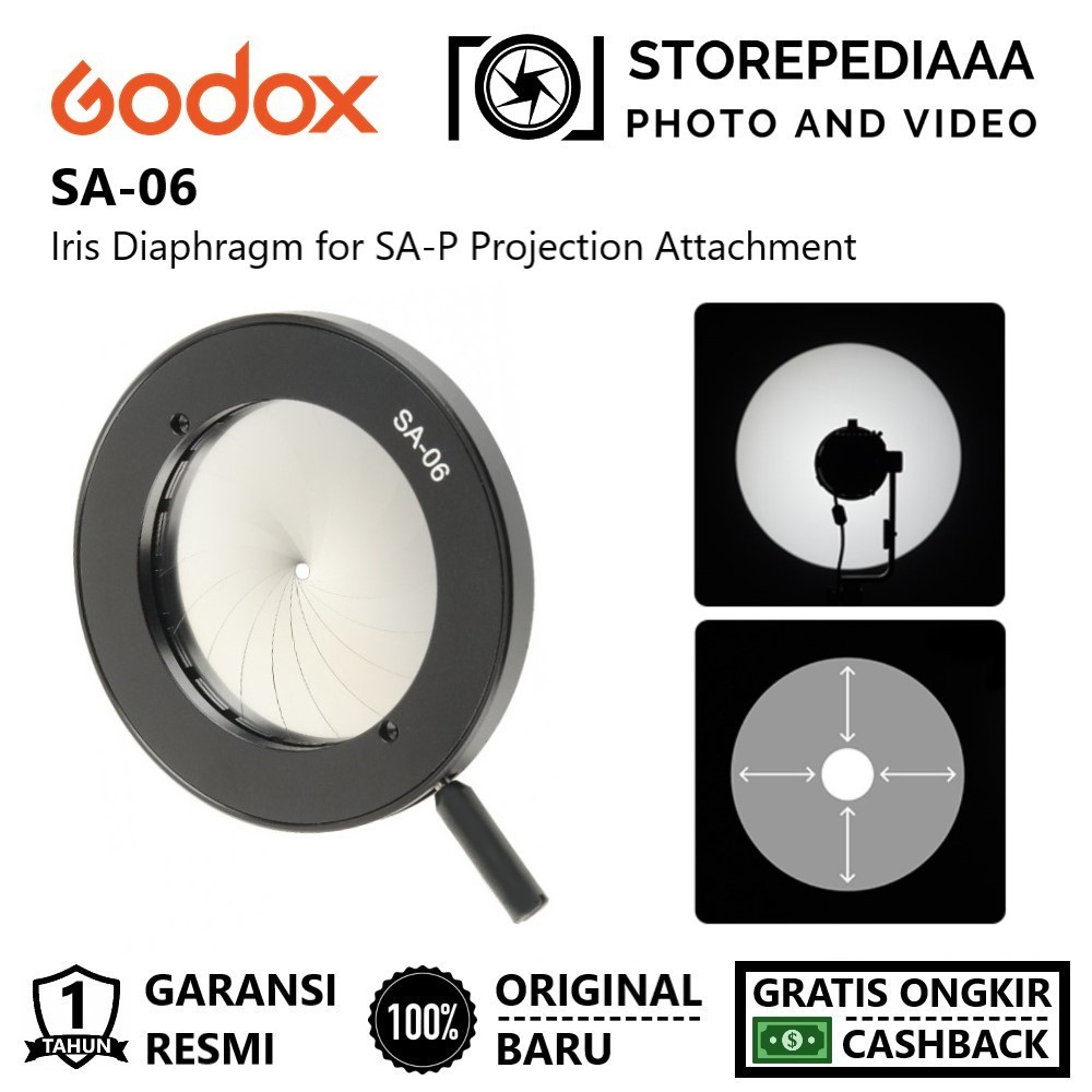 Jual Godox SA-06 Iris Diaphragm for SA-P Projection Attachment Flash ...