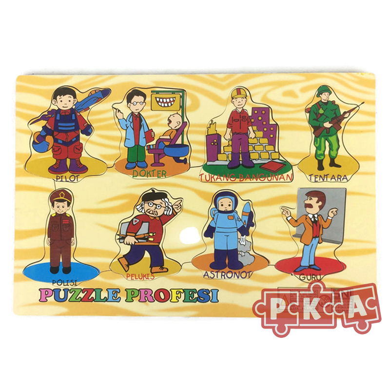Jual Puzzle Kayu Profesi Pekerjaan Job Occupation Mainan Edukasi Wooden ...