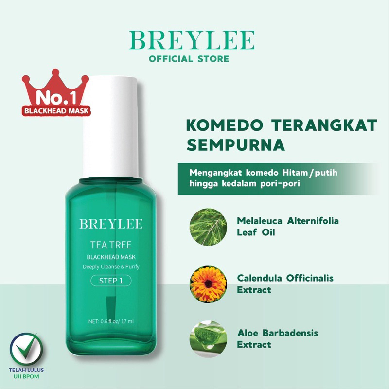 Jual BREYLEE TEA TREE BLACKHEAD MASK (STEP 1) 17ml | Shopee Indonesia