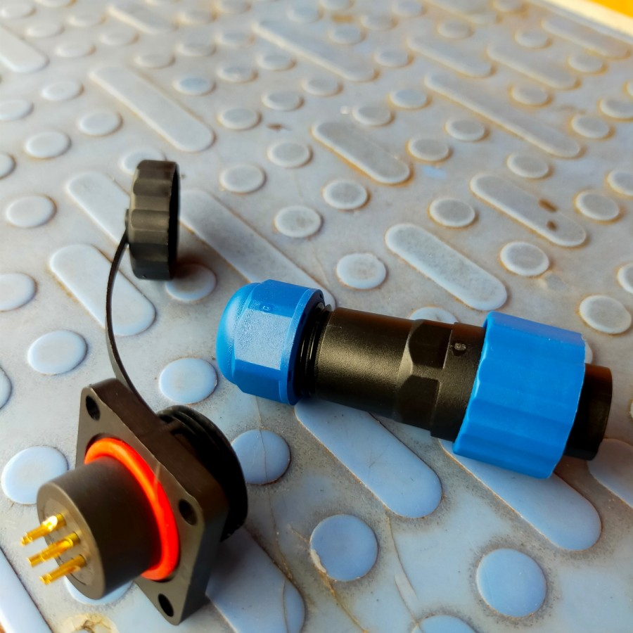 Jual Konektor SP16 6 Pin Plug n Socket IP68 Panel Mount konektor Steker ...