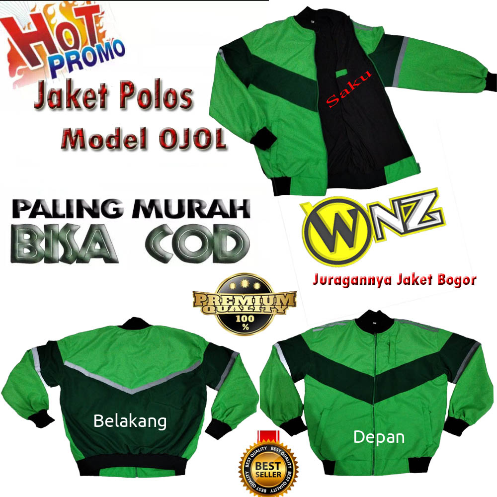 Jual GROSIR!!! Jakeet Polos Model Ojol/Jakeet Polos Hijau / Jakeet ...