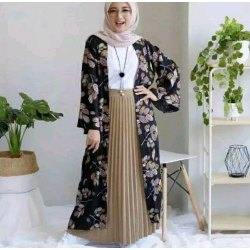 Jual CARDI DAUN PANJANG */* LONG CARDI BORDIR / BAJU CARDI OUTER WANITA ...