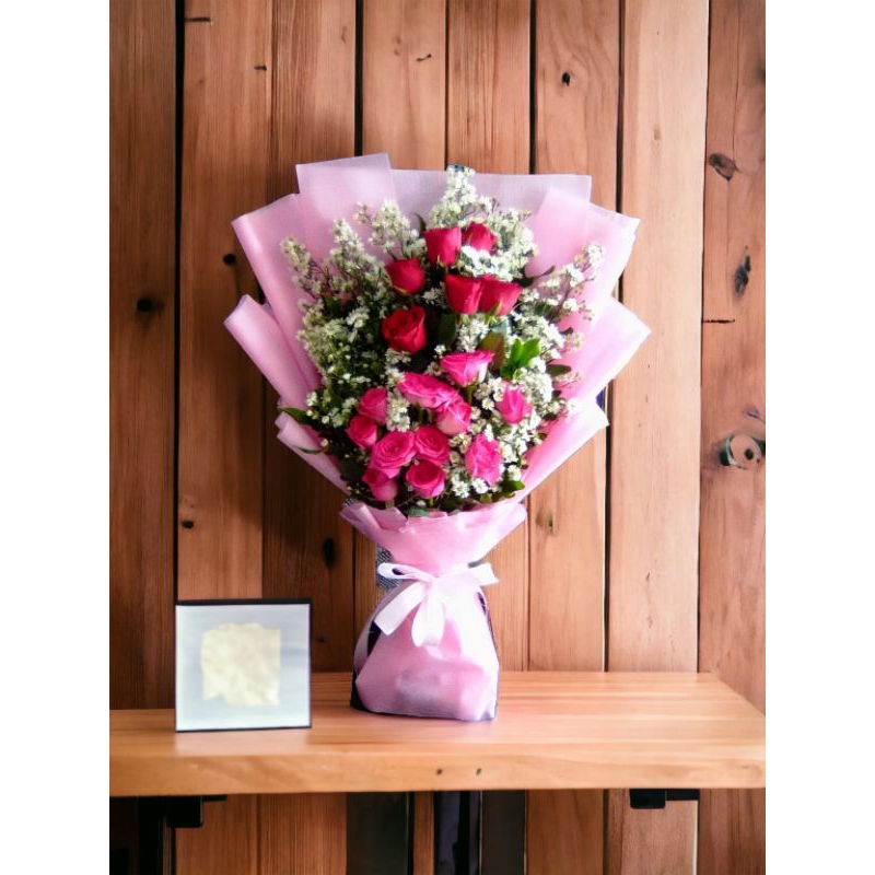 Jual Bunga buket mawar fresh hadiah anniversary | Shopee Indonesia