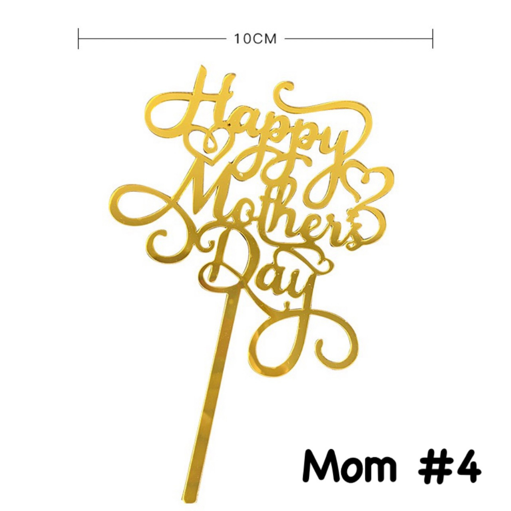 Jual Cake Topper Mom/ Happy Mother Day / Topper Selamat Hari Ibu ...