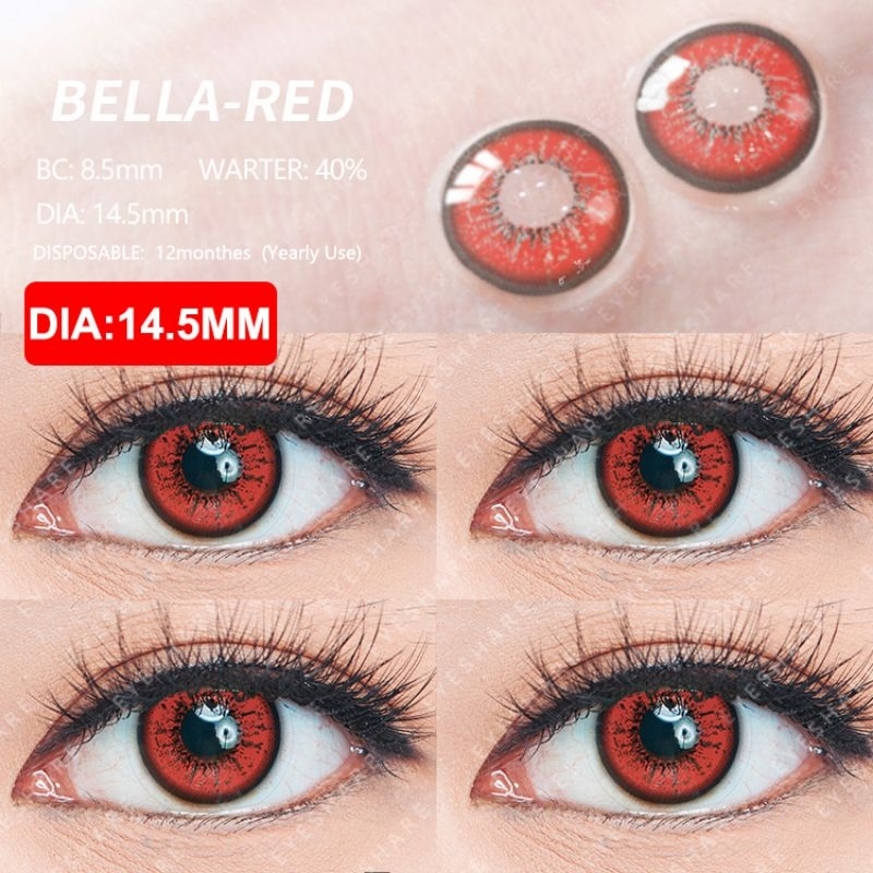 Jual Softlens cosplay Bella red merah flame C131-6 | Shopee Indonesia