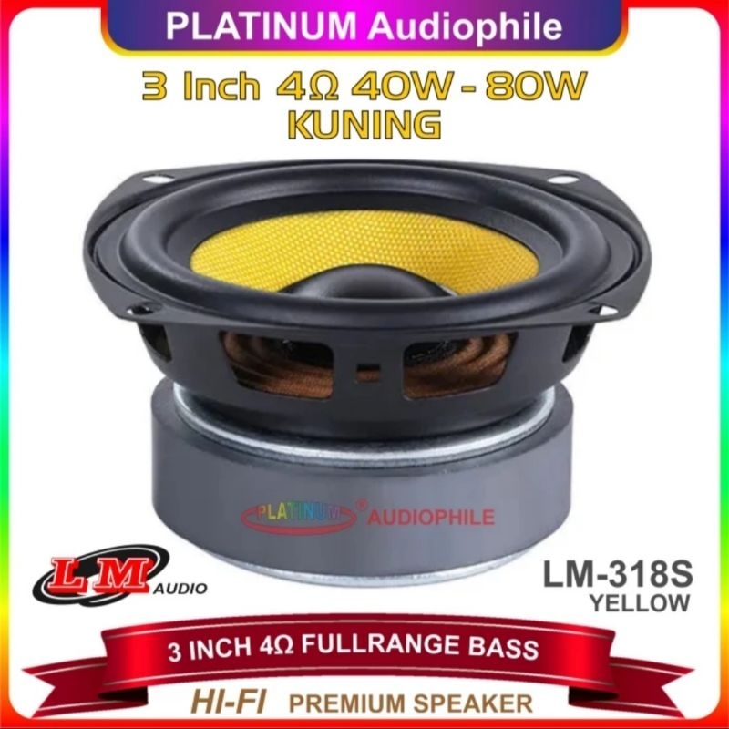 Jual Speaker Full range Bass 3 4 Inch 4 ohm 80W 100W Hifi Fullrange ...