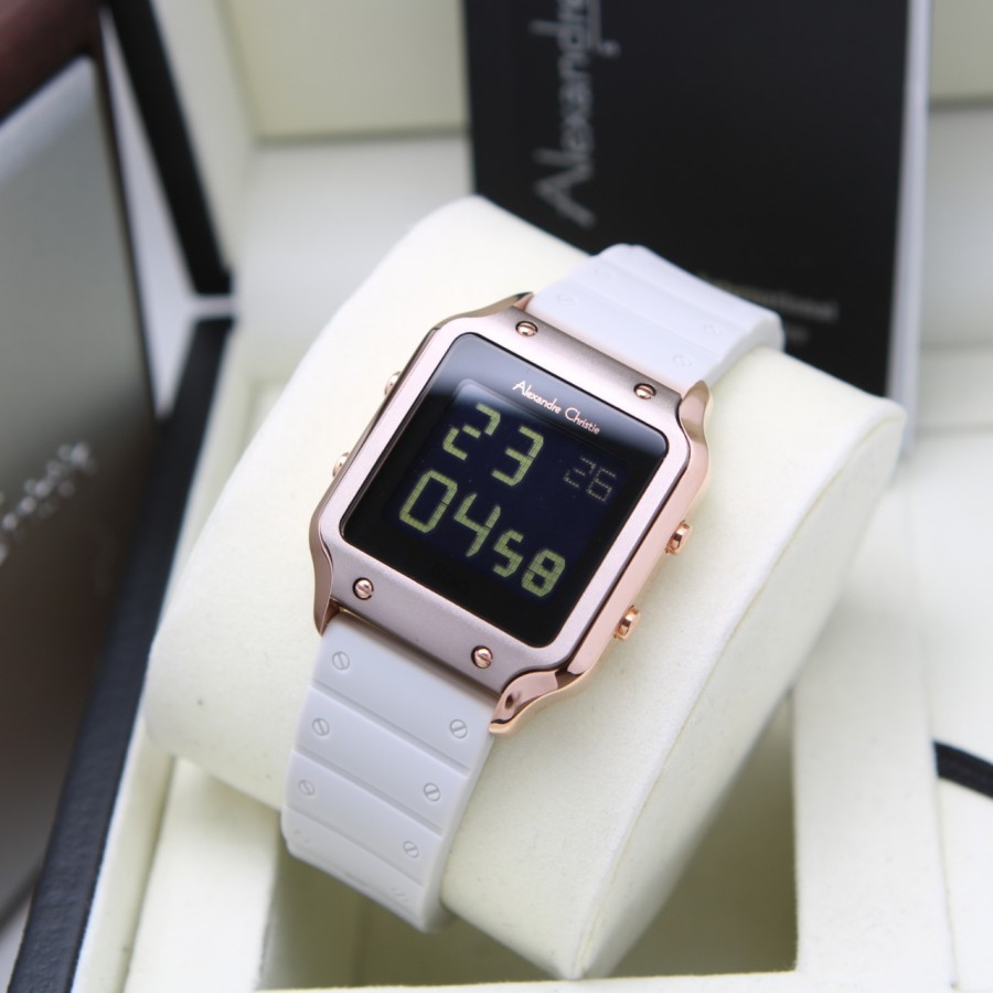 Jual TERBARU JAM ALEXANDER CHRISTIE WANITA DIGITAL ORIGINAL RUBBER AC ...
