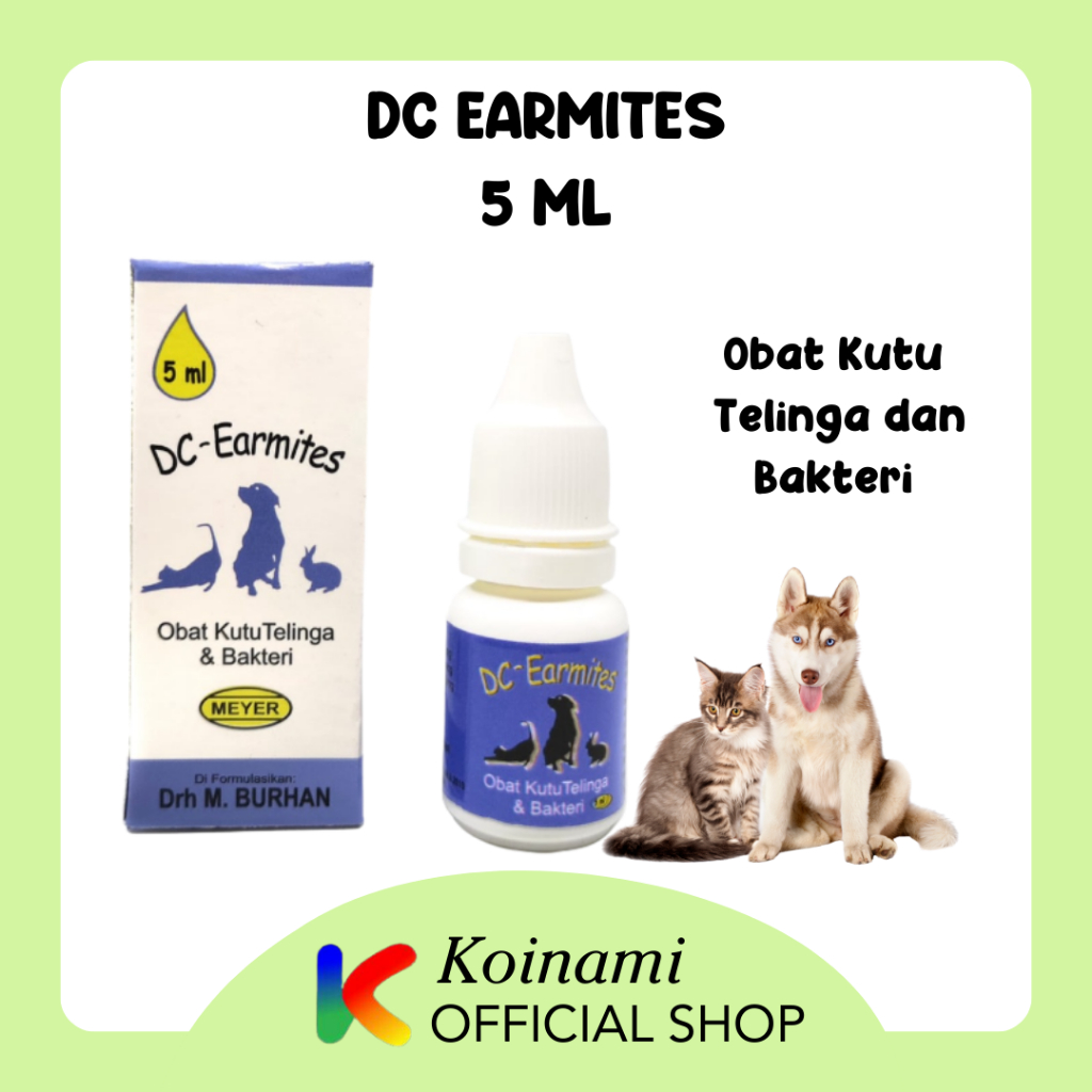 Jual Dc Earmites 5ml / Obat Kutu Telinga dan Bakteri / Obat Telinga ...
