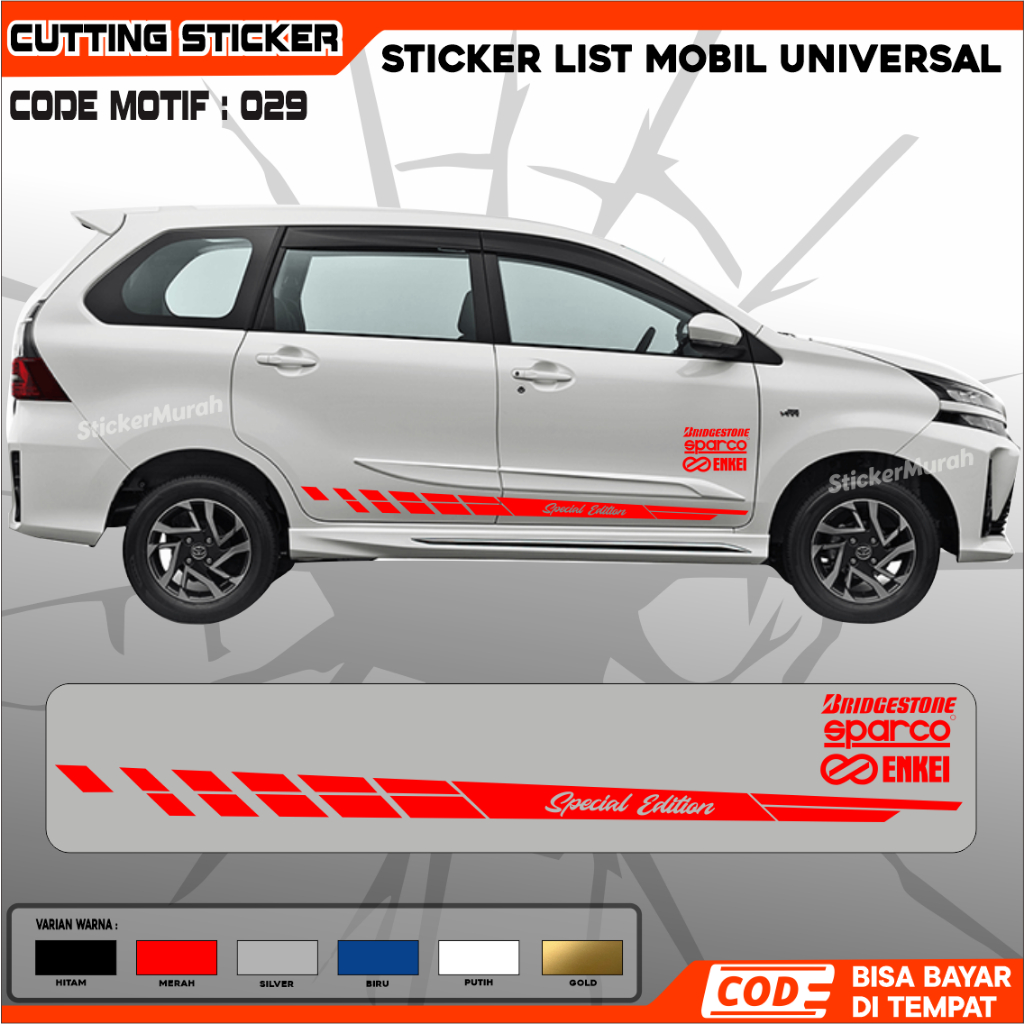 Jual STICKER CUTTING MOBIL LIST PINGGIR PINTU STICKER MOBIL UNIVERSAL ...