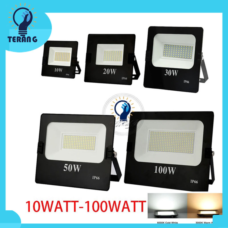 Jual Lampu Sorot LED 10W 20W 30W 50W 100W 200W /300w/500w Outdoor / Tembak / Panggung / Lapangan ...
