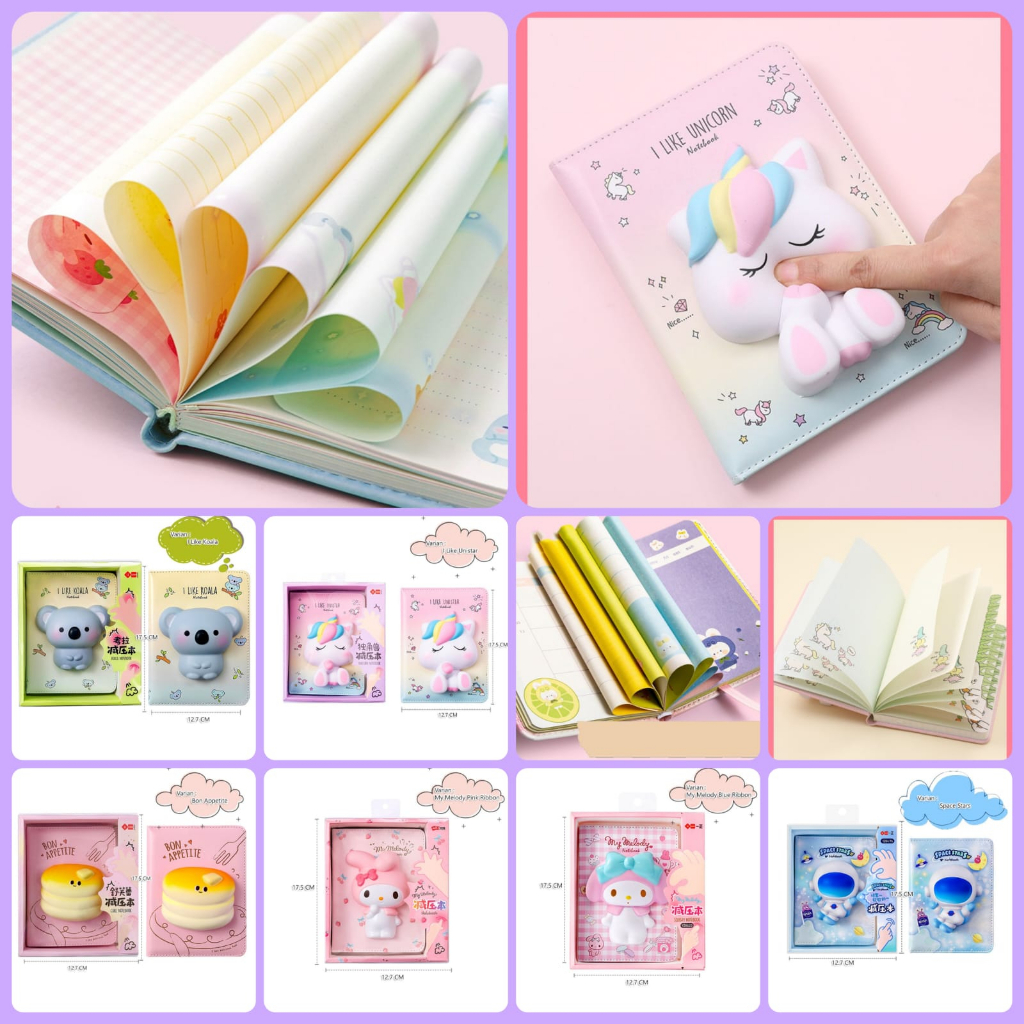 Jual LUCKY CAT - BUKU DIARY JOURNALING FREE SQUISHY | LUCU BINDER ...