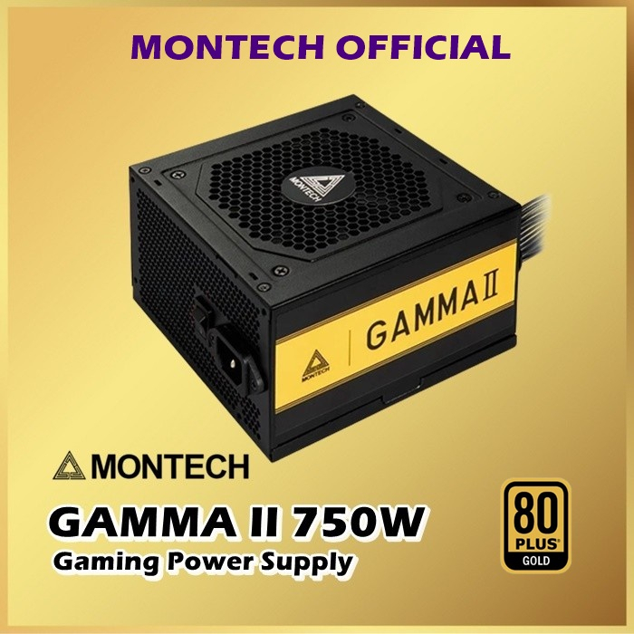 Jual Montech Gamma II 750W PSU Power Supply ATX 80 Plus Gold 750 Watt ...