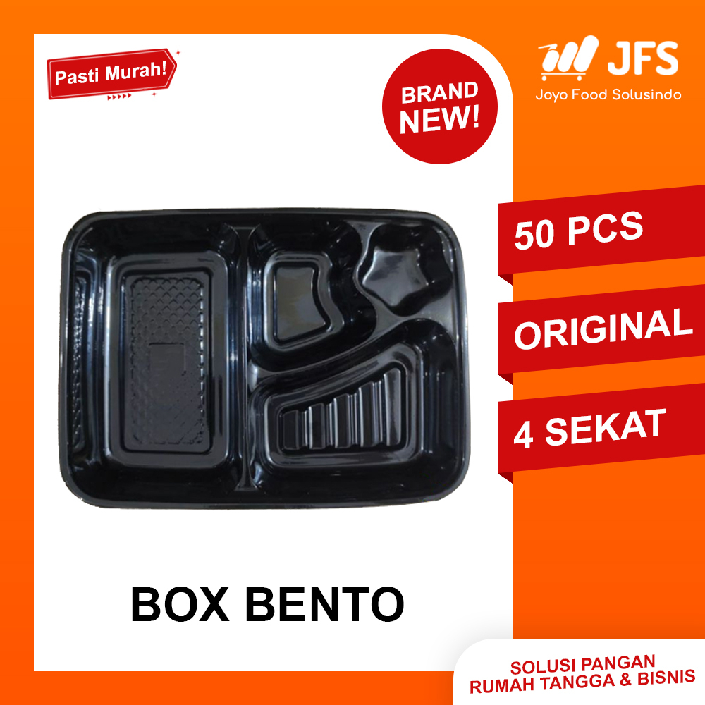 Jual BOX BENTO MIKA 4 SEKAT WARNA HITAM | Shopee Indonesia