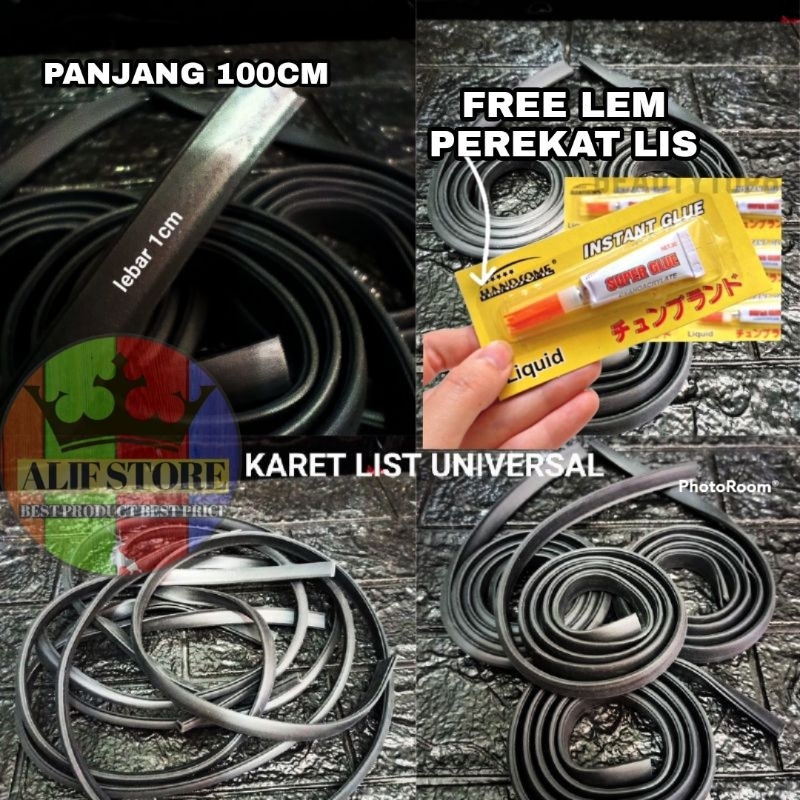 Jual list karet 100cm free lem lis pinggiran helm universal ink kyt nhk ...