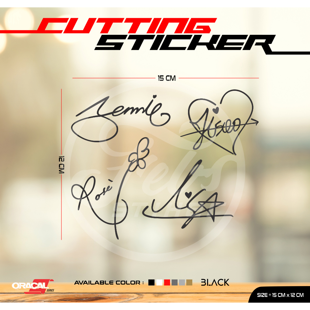 Jual Stiker Cutting Kaca Mobil Tanda Tangan BLACKPINK | Cutting Sticker ...