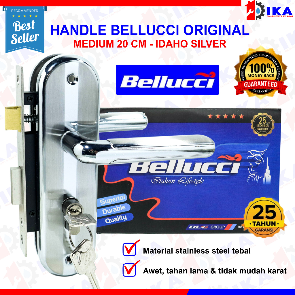 Jual Slot Kunci Handle Handel Bellucci idaho Silver Hendel Pintu Set ...