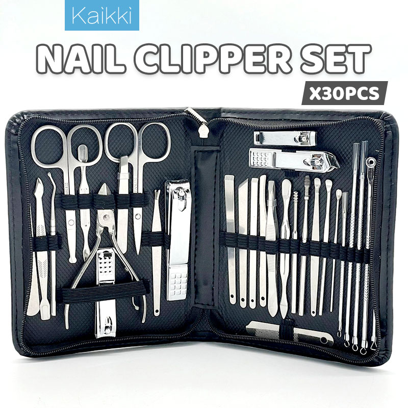 Jual Kaikki Gunting Kuku Set 30 in 1 Stainless Nail Tool Kits Manicure ...