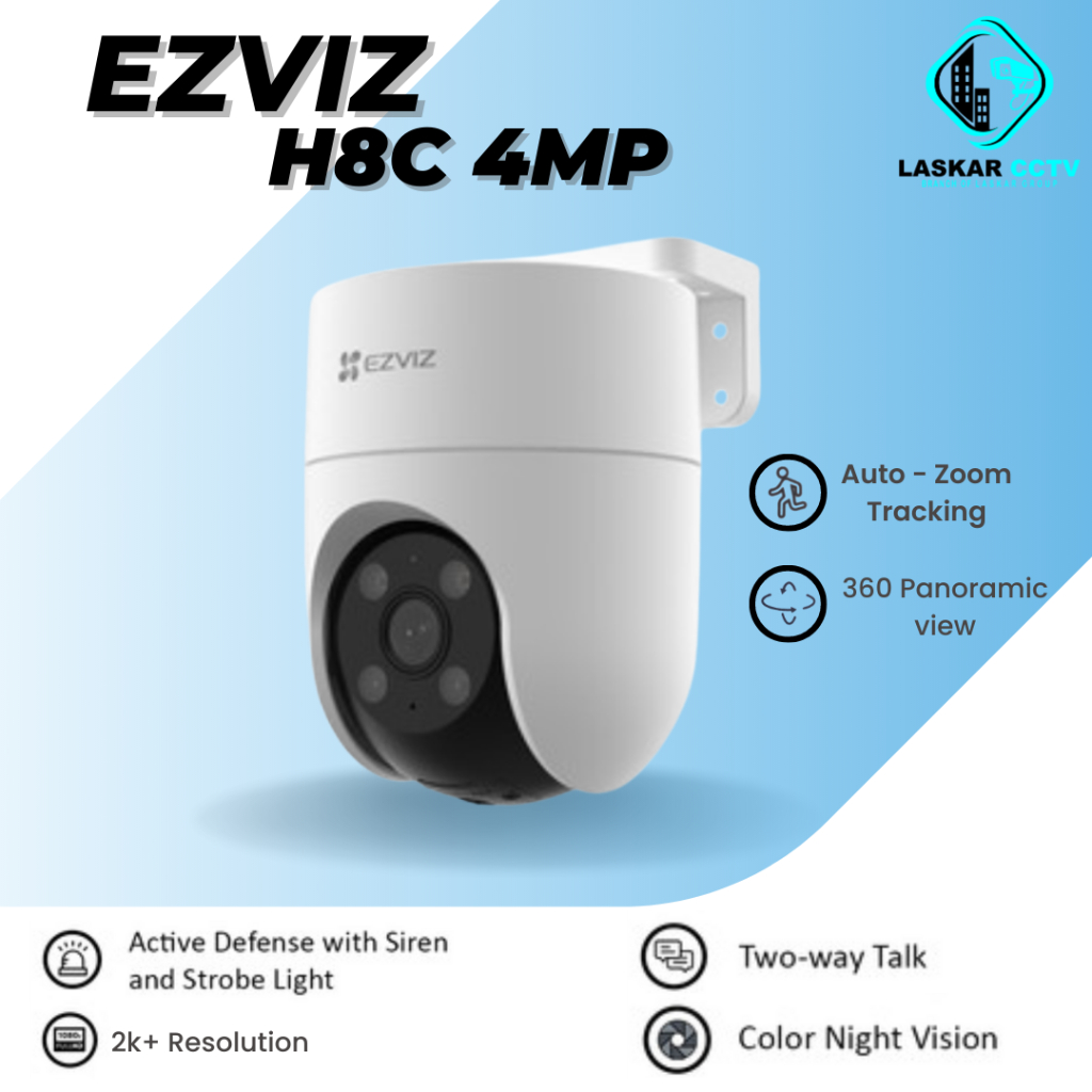 Jual EZVIZ H8C 4MP WIFI PAN TILT COLOR NIGHT VISION OUTDOOR IP CAMERA ...
