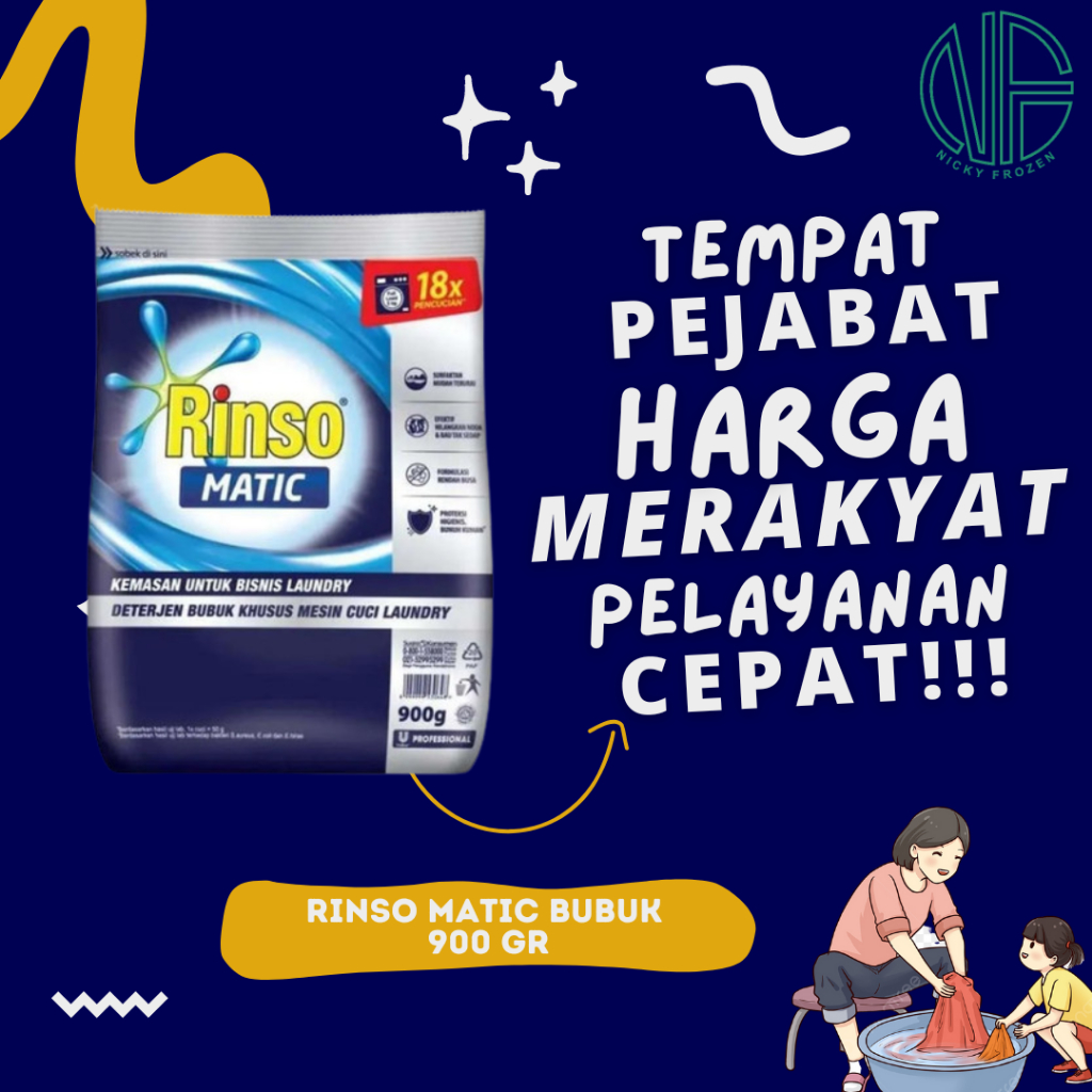 Jual RINSO MATIC DETERGEN BUBUK & CAIR ( 900 G , 1,6 LT , 4,5 LT ...