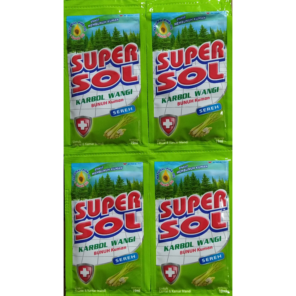 Jual SUPERSOL KARBOL WANGI / SACHET 1 RENCENG ISI 12 PCS | Shopee Indonesia