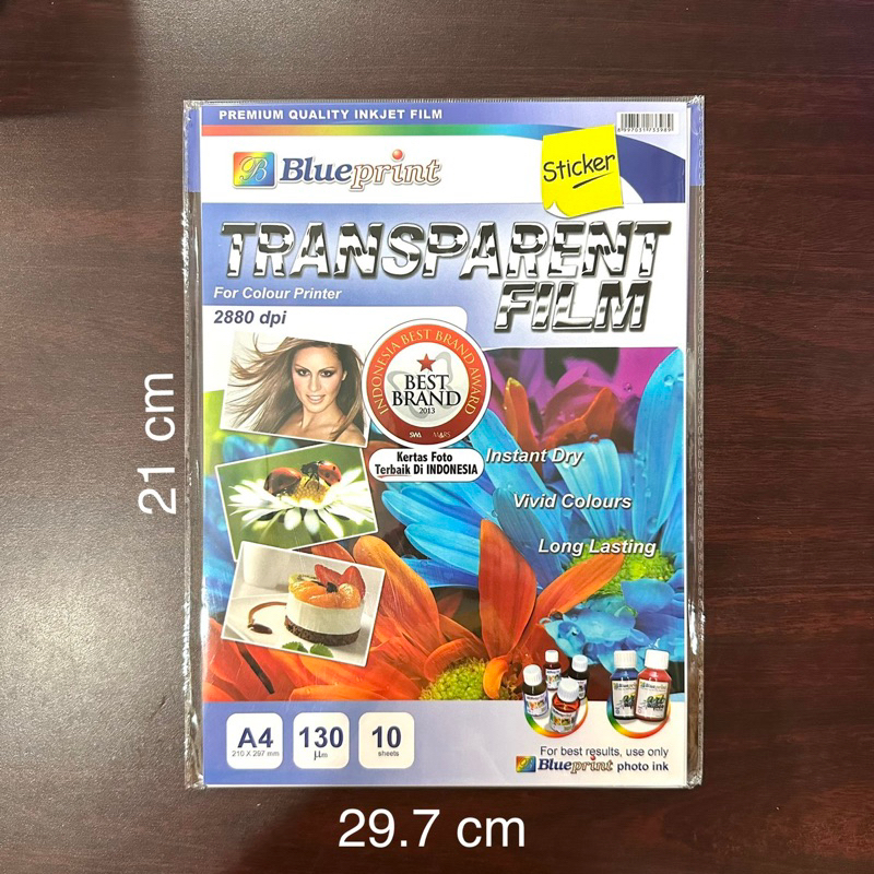 Jual Sticker Transparant A4 Merk Blueprint ( isi 10 lembar ) | Shopee ...