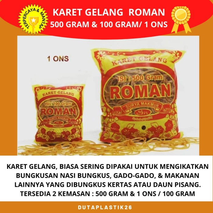Jual Karet Gelang Roman 1ons 500g | Shopee Indonesia