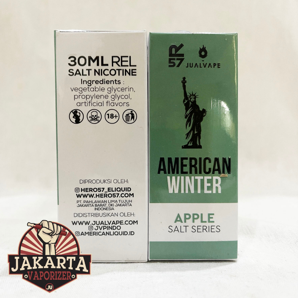 Jual [SALT] AMERICAN WINTER APPLE SALTNIC 30ML 24MG BY HERO57 X JVP ...