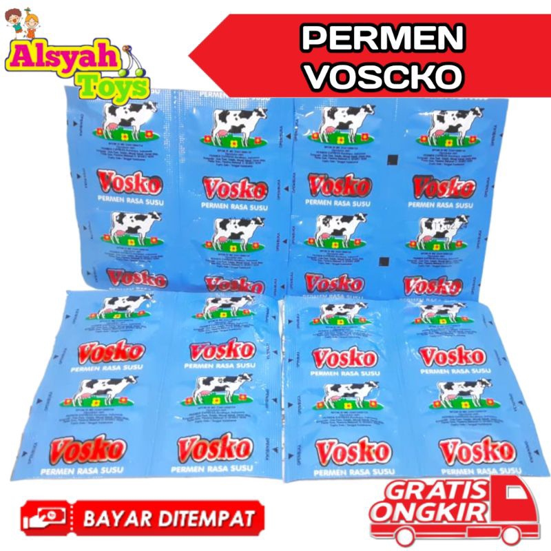 Jual Permen Vosko Susu - Permen Jadul - 20 Lbr Permen Vosko Susu ...