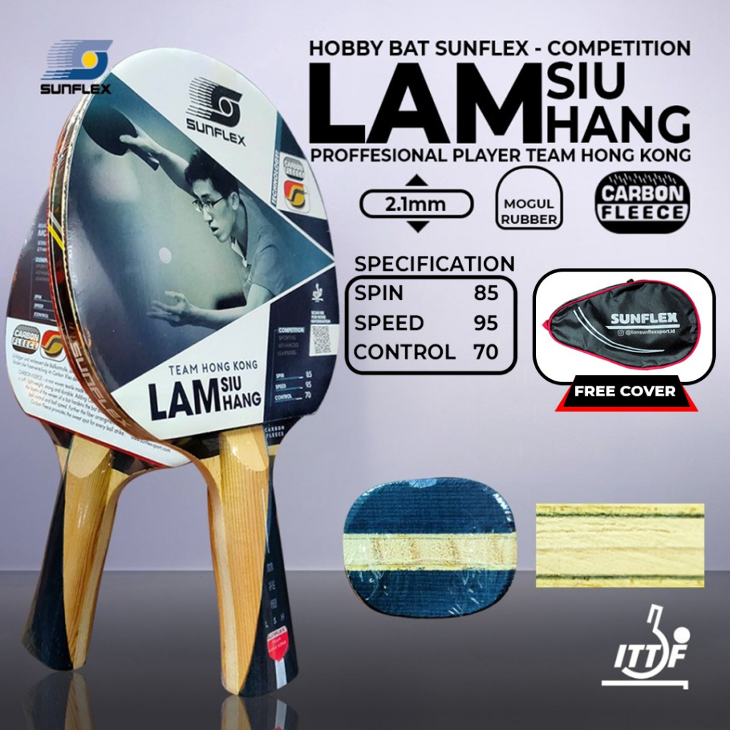 Jual Kayu Bet Full Set Pingpong Tenis Meja Sunflex Lam Siu Hang Carbon Competition | Shopee ...