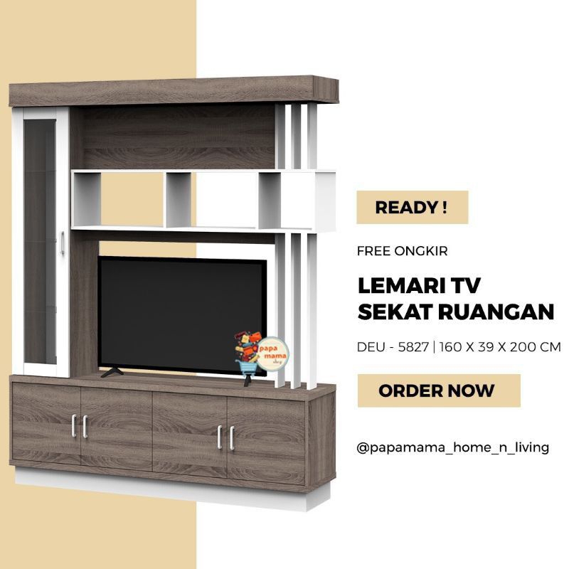 Jual Lemari Hias TV Minimalis - Lemari TV Dwi Fungsi Sekat Ruangan ...