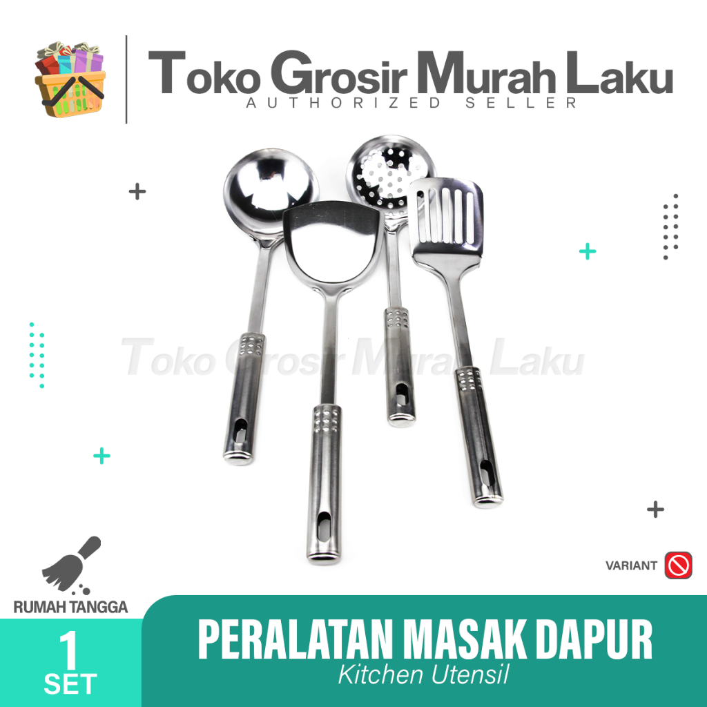 Jual Spatula set 4 pcs Spatula Stainless Steel Sodet Sutil Alat ...