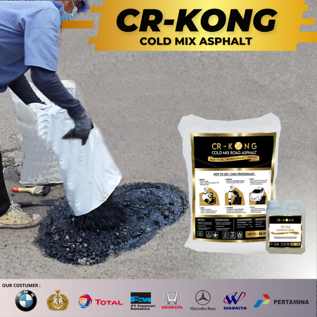 Jual CR KONG ASPAL COLDMIX - Instant Asphalt 20 Kg - murah praktis ...