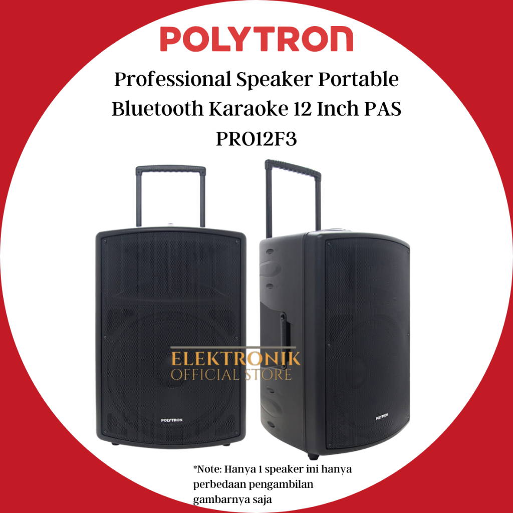 Jual POLYTRON PROFESSIONAL SPEAKER PORTABLE BLUETOOTH KARAOKE 12 INCH ...