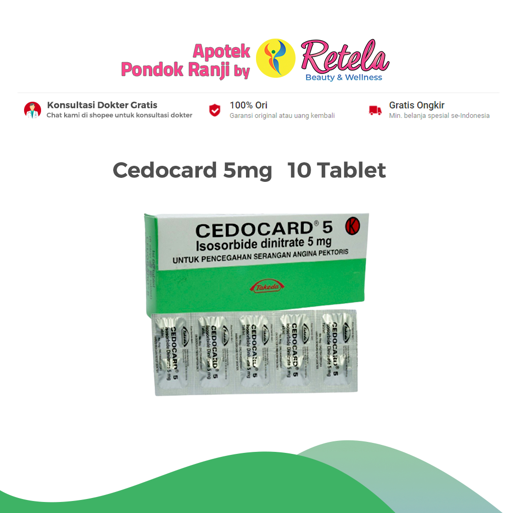 Jual CEDOCARD 5MG 1 STRIP 10 TABLET | Shopee Indonesia