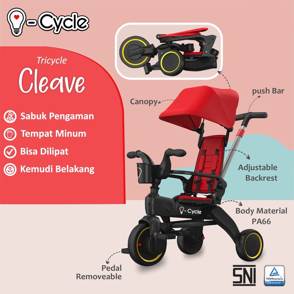 Jual I-CYCLE Cleave - Sepeda Lipat / Tricycle / Stroller | Shopee Indonesia